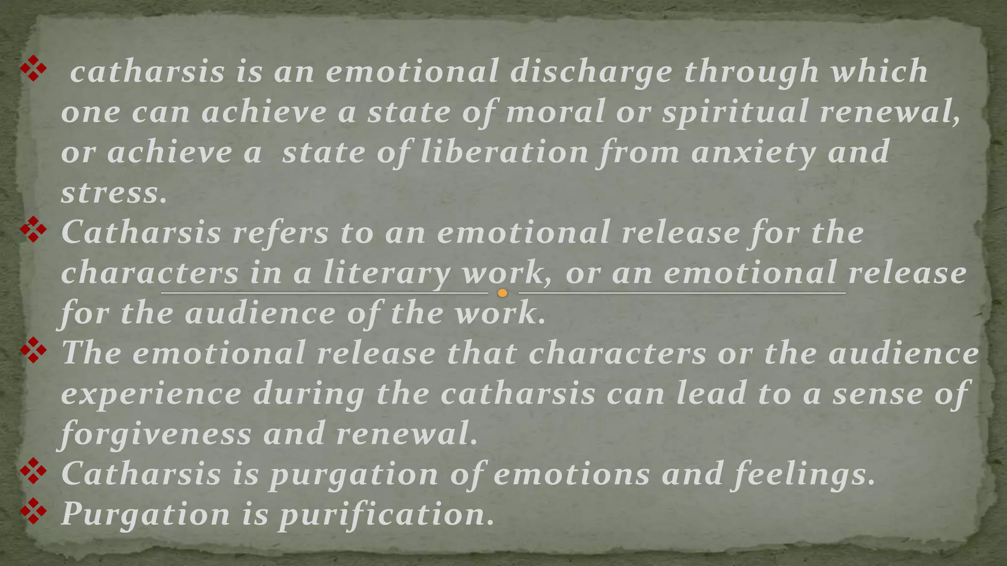 Theory of catharsis | PPTX