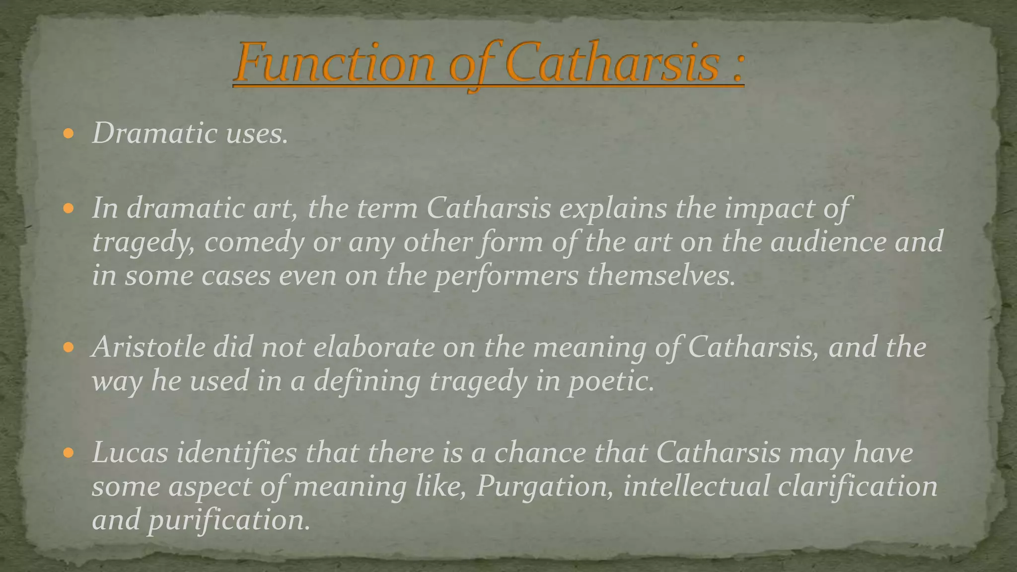 Theory of catharsis | PPTX