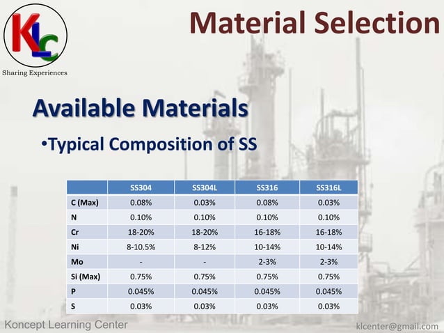 Material Selection | PPT