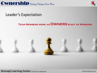 Ownership - Doing Things Own Way | PPT