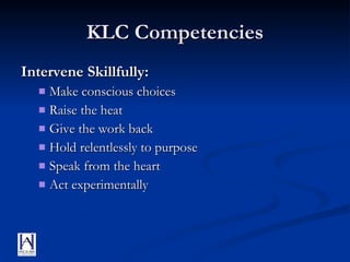 KLC Leadership Competencies | PPT