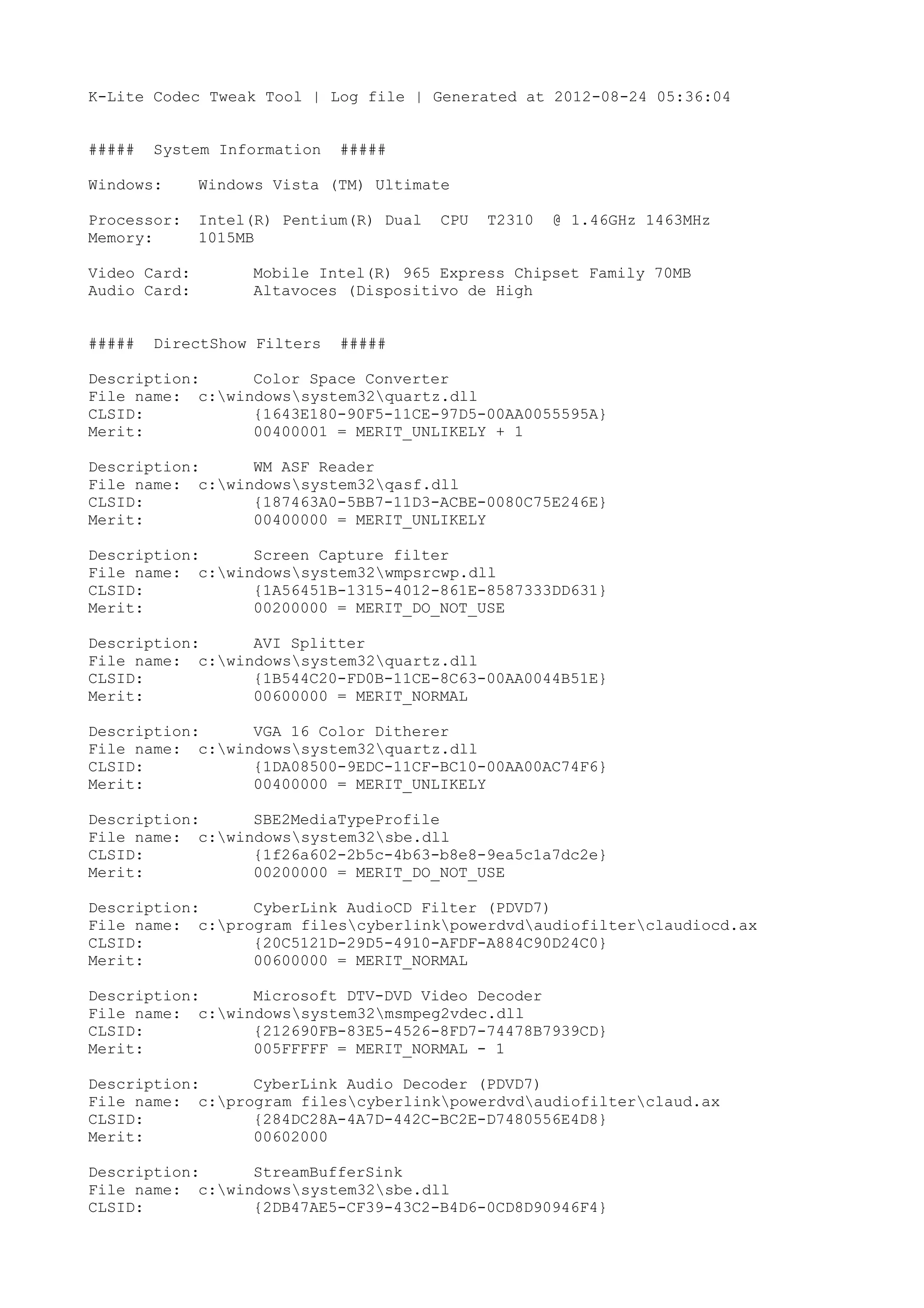 Klcp codec log | TXT