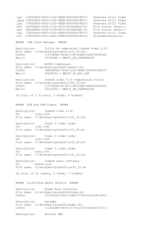 Klcp codec log | TXT | Digital Audio | Computer Software and Applications