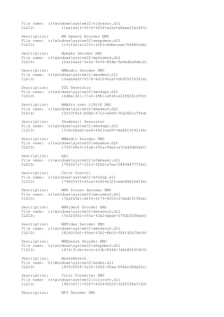 Klcp codec log | TXT | Digital Audio | Computer Software and Applications