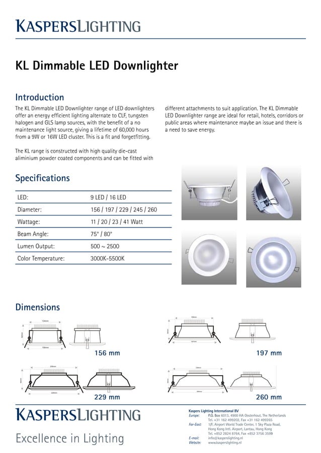 Kl dimmable led_downlighter | PDF