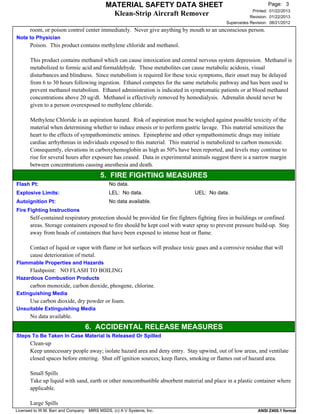 Klean strip aircraft remover msds | PDF