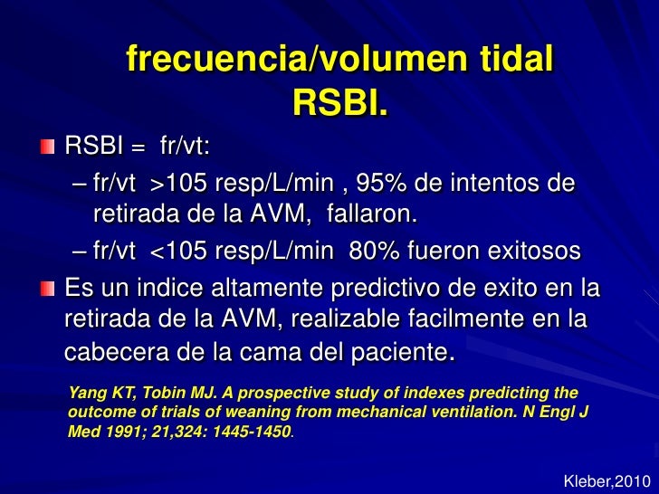 Indices en Ventilacion Mecanica