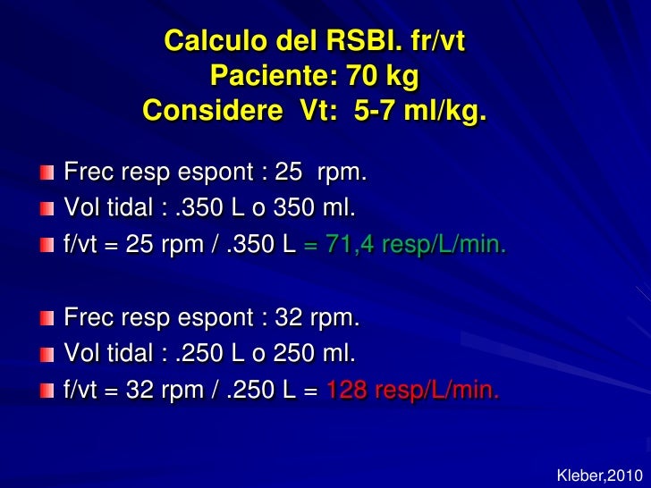 Indices en Ventilacion Mecanica