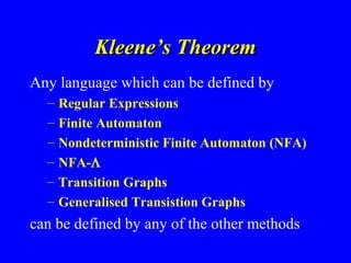 Kleene's theorem | PPT