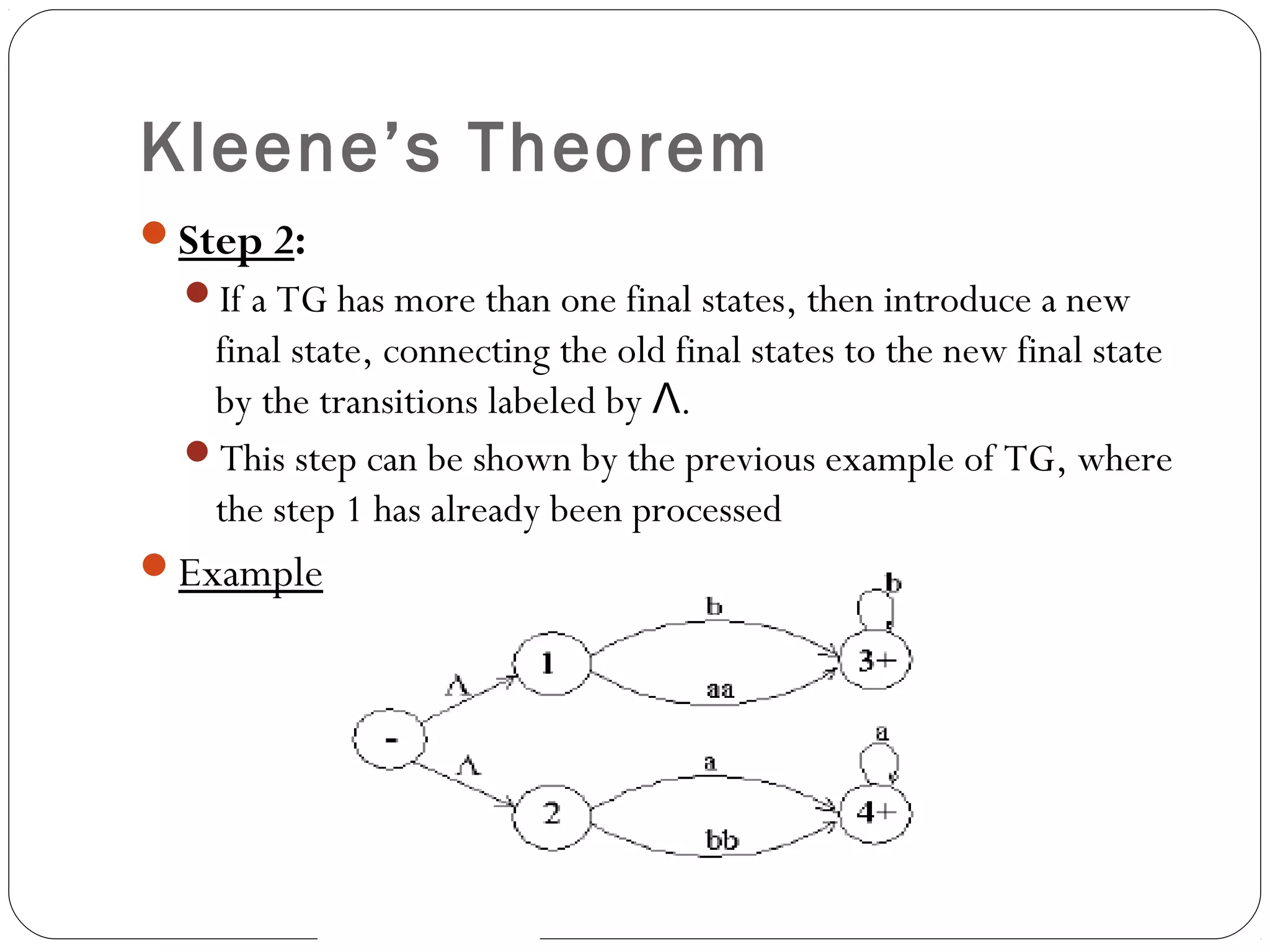 Kleene's theorem | PPT