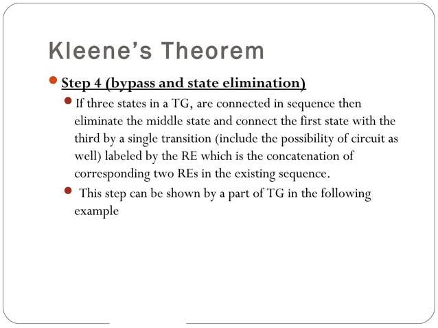 Kleene's theorem | PPT | Physics | Science