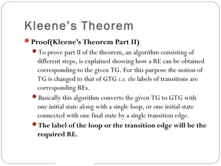 Kleene's theorem | PPT