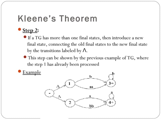 Kleene's theorem | PPT | Physics | Science