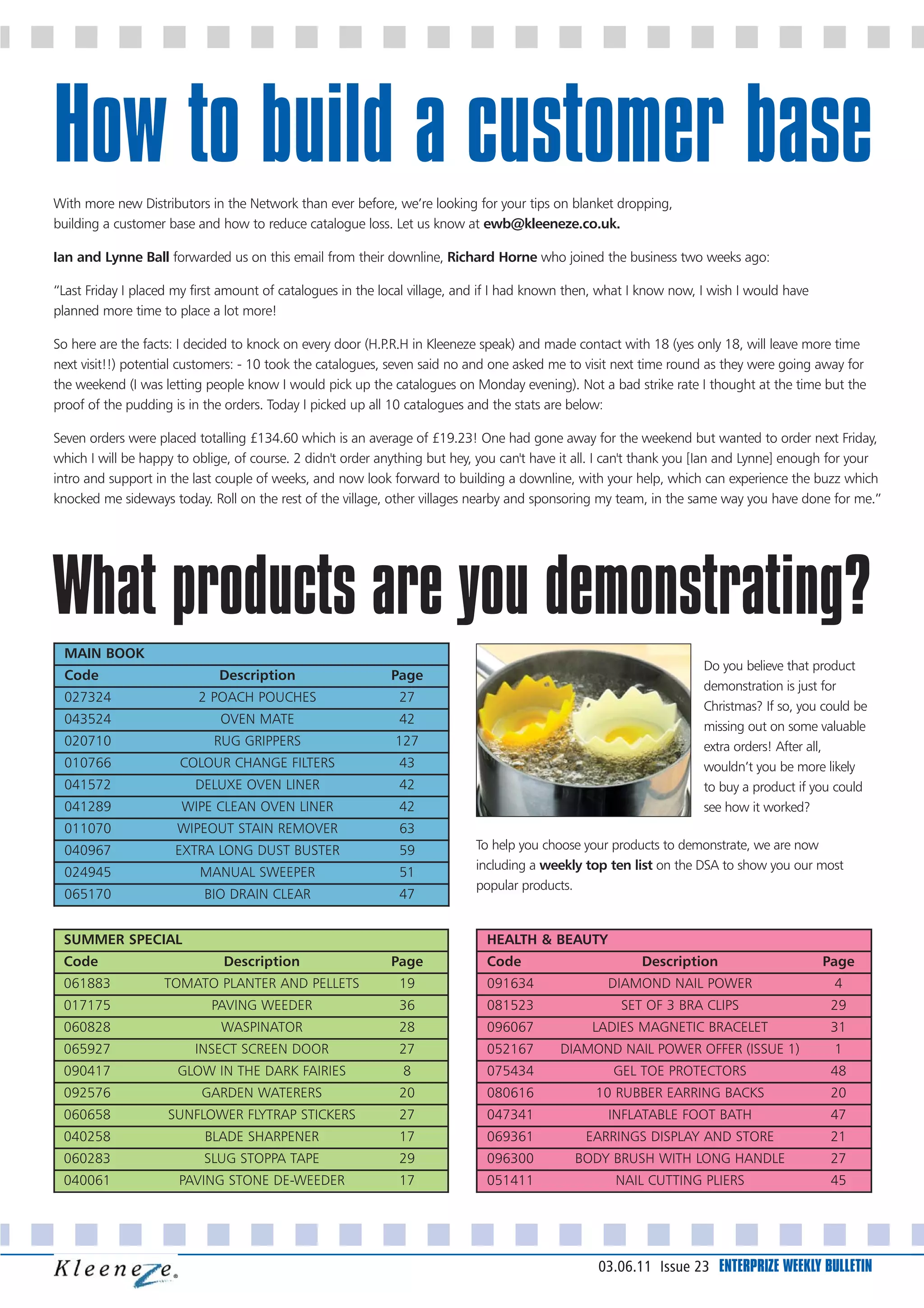 Kleeneze 2011 ewb 23 | PDF