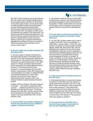SEC Rule 10 b 5-1 Plans..Klein Primer | PDF
