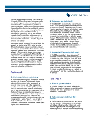 SEC Rule 10 b 5-1 Plans..Klein Primer | PDF