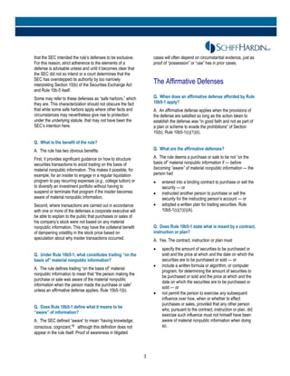 SEC Rule 10 b 5-1 Plans..Klein Primer | PDF