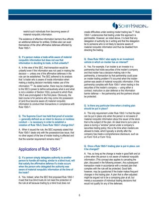 SEC Rule 10 b 5-1 Plans..Klein Primer | PDF