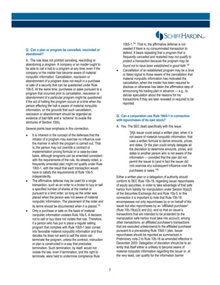 SEC Rule 10 b 5-1 Plans..Klein Primer | PDF