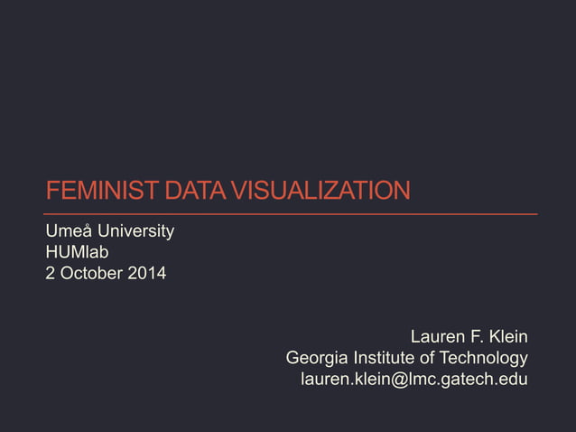 Feminist Data Visualization Ppt