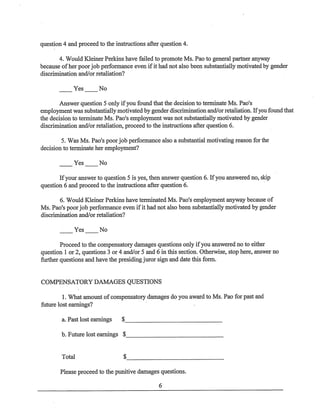 Jury Verdict Form