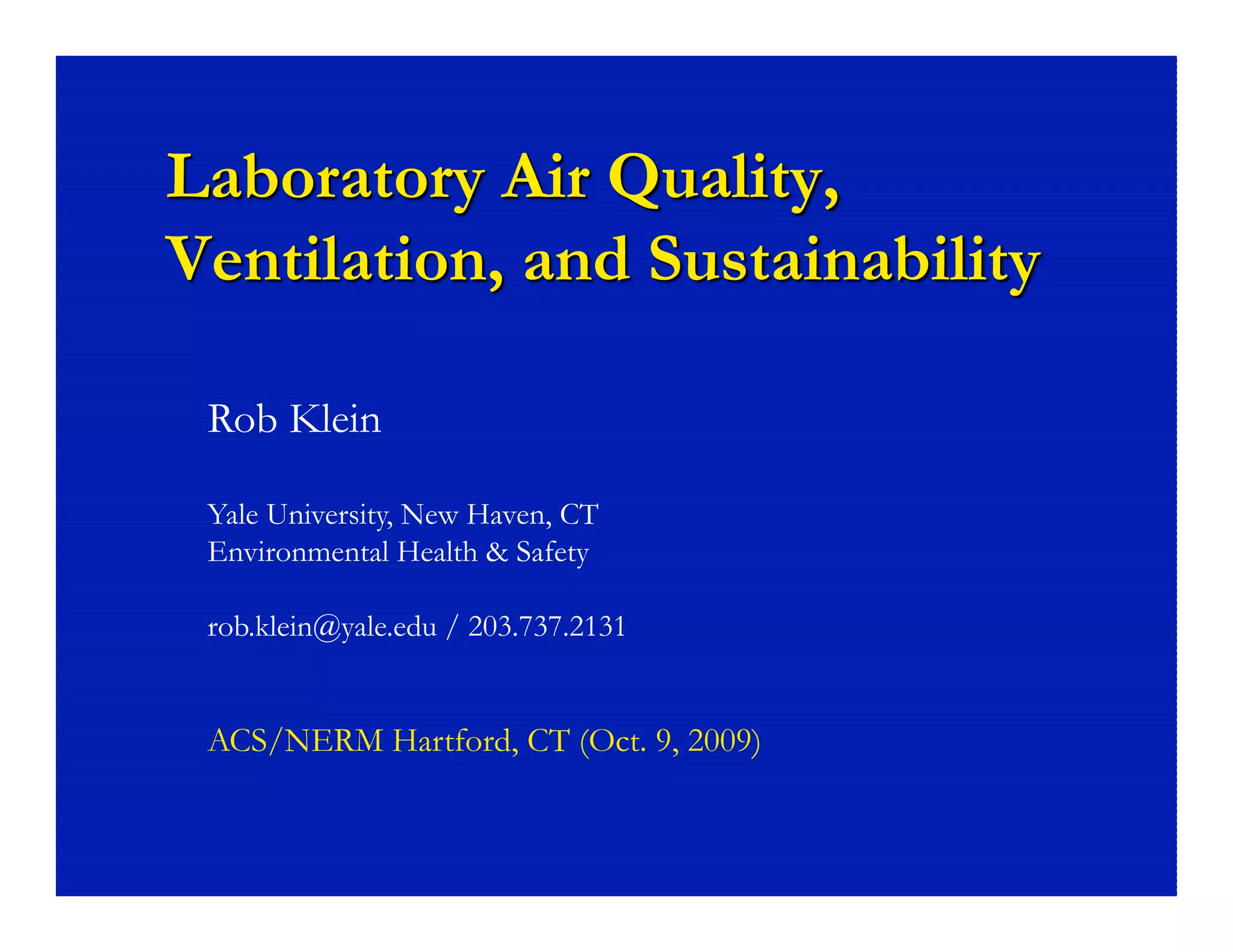 Klein Lab Vent | PDF
