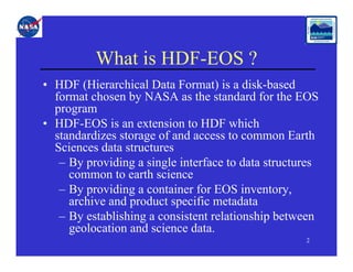 HDF-EOS Development: Current Status and Tools | PDF