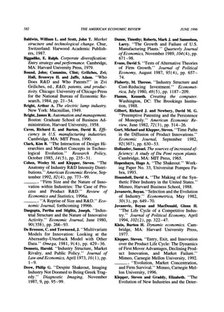 (Klepper 1996) steven klepper, “entry, exit, growth, and innovation ...