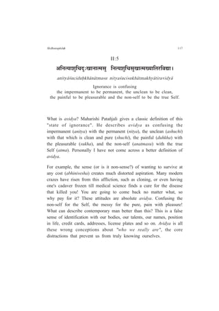 Extract on Kleshas from Dr Ananda's exploration of Yogasutras | PDF