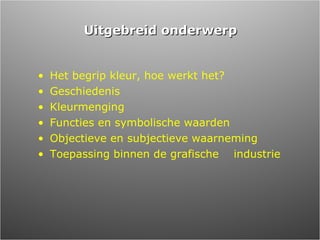 Kleurenleer | PPT