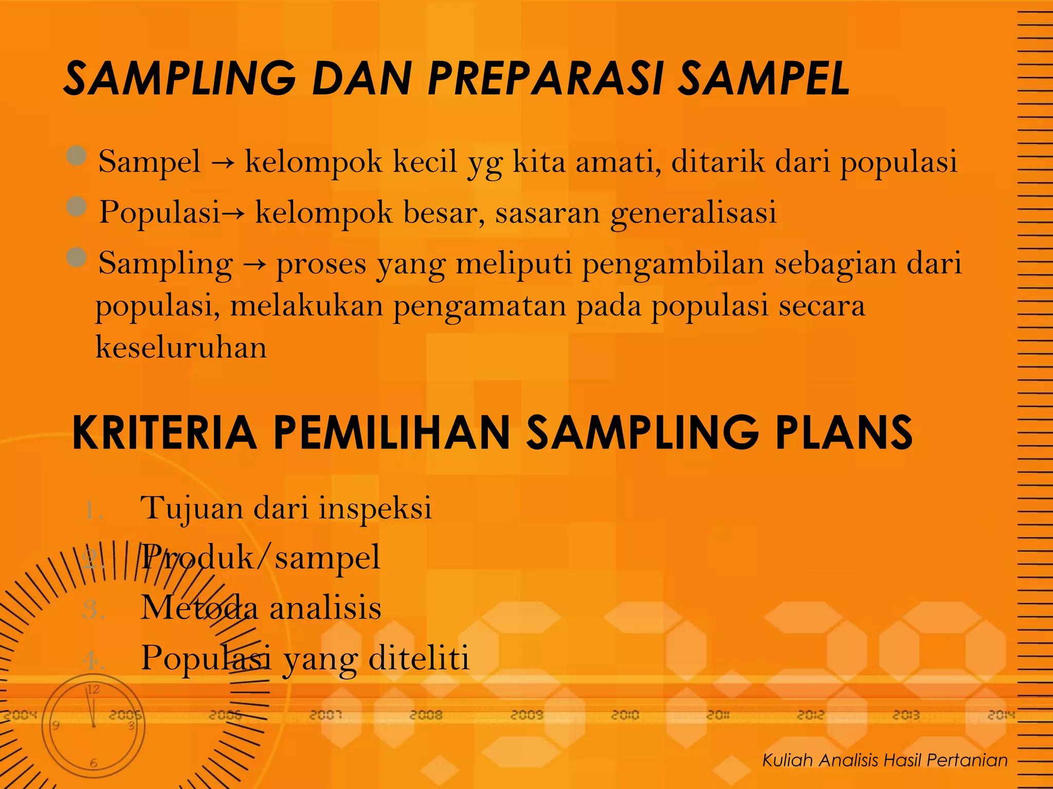 Sampling dan Preparasi Sampling | PPT