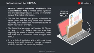 Health Insurance Portability and Accountability Act (HIPPA ...