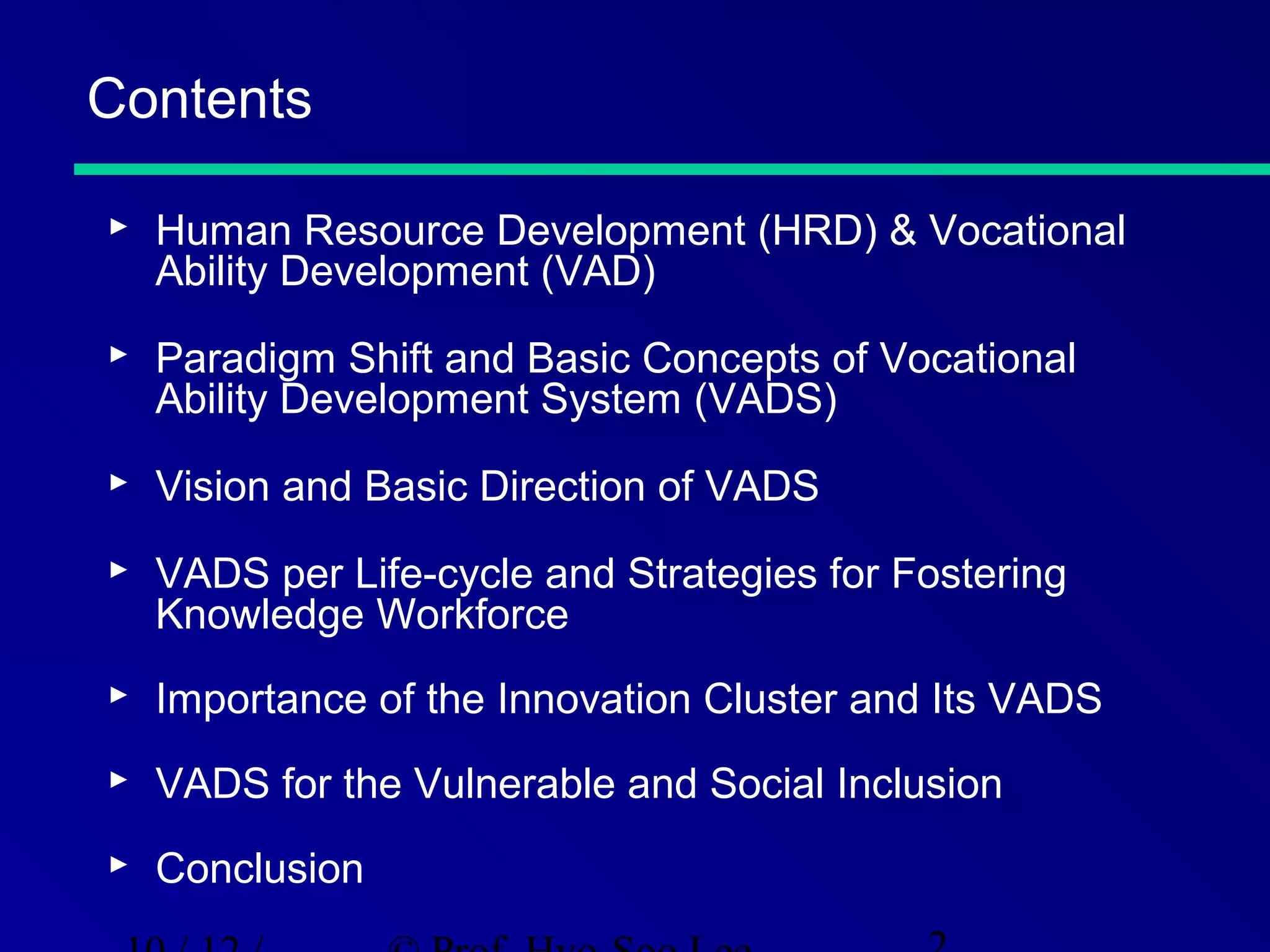 RESAP model: Regional Human Resources Development Strategies for ...