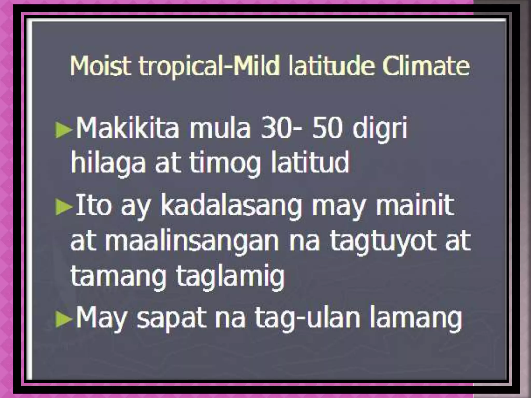 Iba't-ibang uri ng klima sa daigdig :) | PPTX