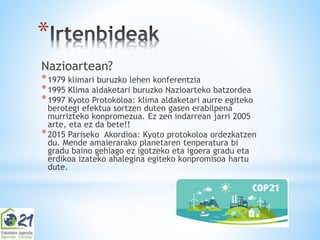 Klima aldaketa laburra | PPTX