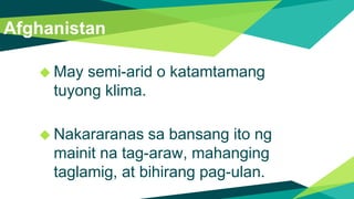 Klima at Kabuhayan sa Timog Asya | PPTX