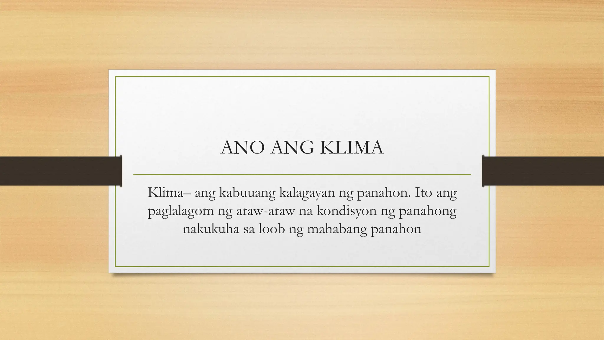 KLIMA AT LIMANG ELEMENTO NITO GRADE 7pptx | PPTX