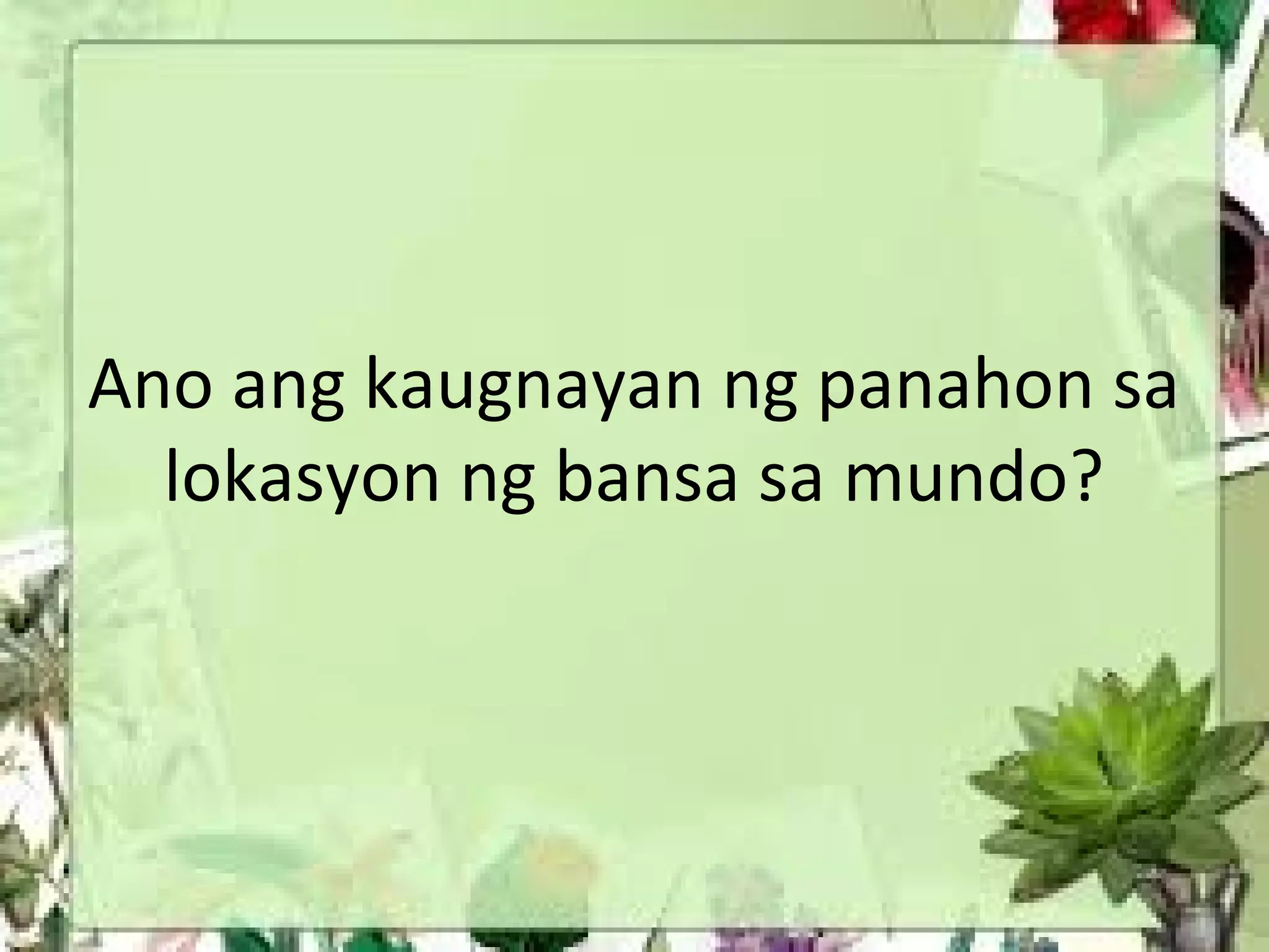 Klima at panahon sa Pilipinas | PPT
