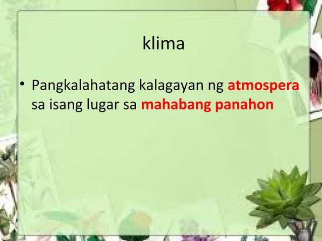 Klima at panahon sa Pilipinas | PPT