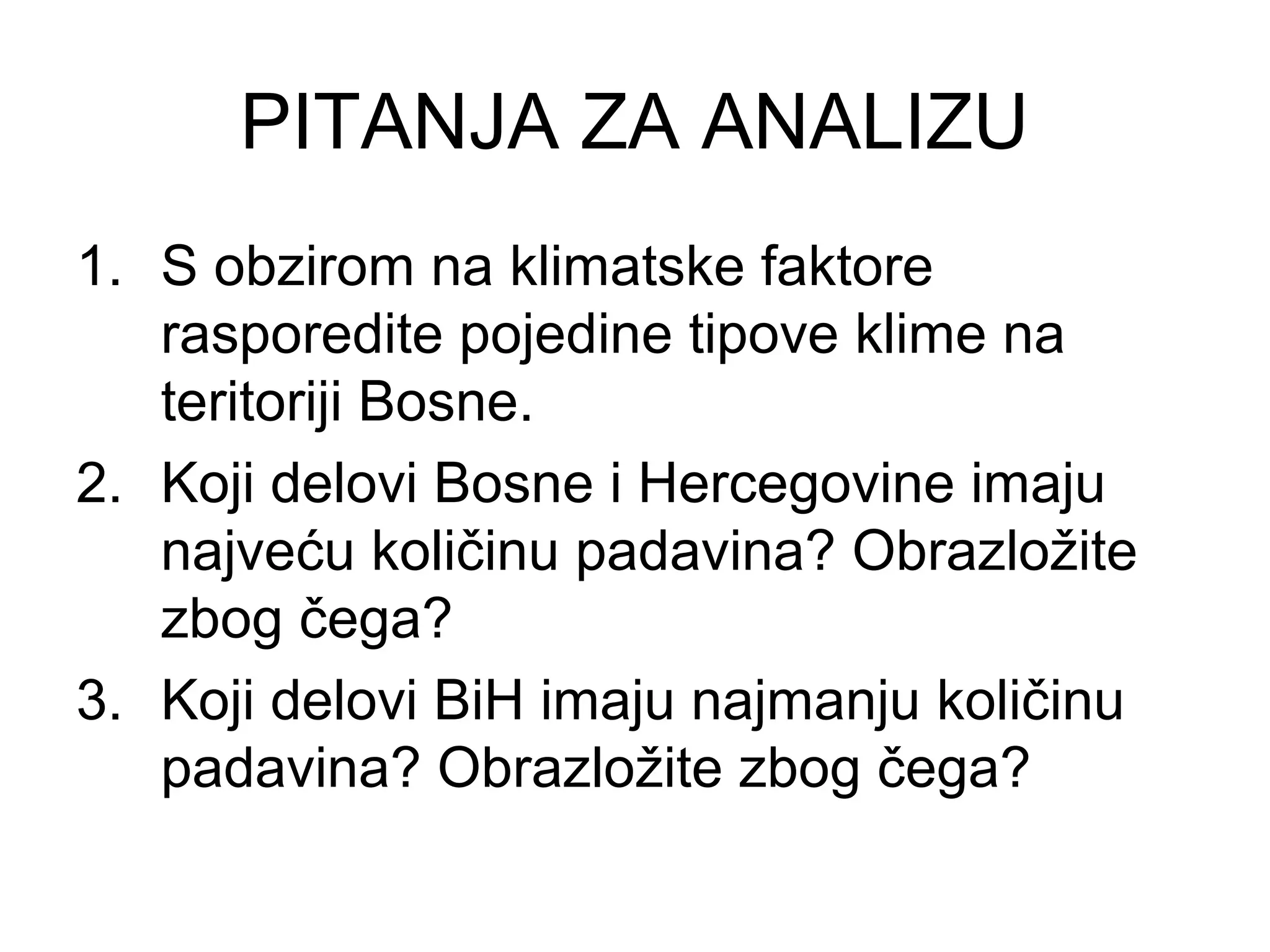 Klima Bosne i Hercegovine | PPT