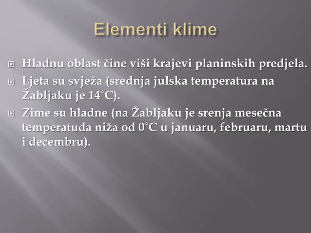 Klima u Crnoj Gori | PPTX