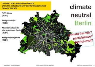 Klima kieze onespark 2014 kuhla von bergmann | PPT