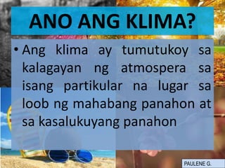 Klima ng mundo | PPTX