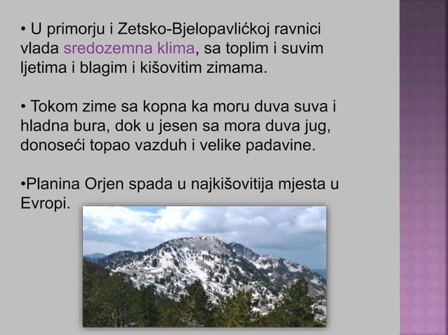 Klimatske promjene u Crnoj Gori | PPTX