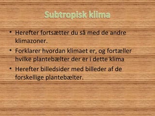 Klimazoner og plantebælter | PPT