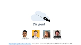 BATbern53 ETHZ Rethinking Cluster State Management for Lightweight Function as a Service ...