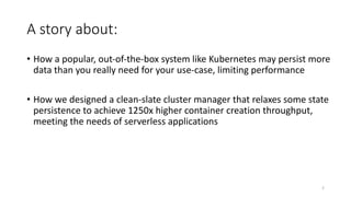 BATbern53 ETHZ Rethinking Cluster State Management for Lightweight Function as a Service ...