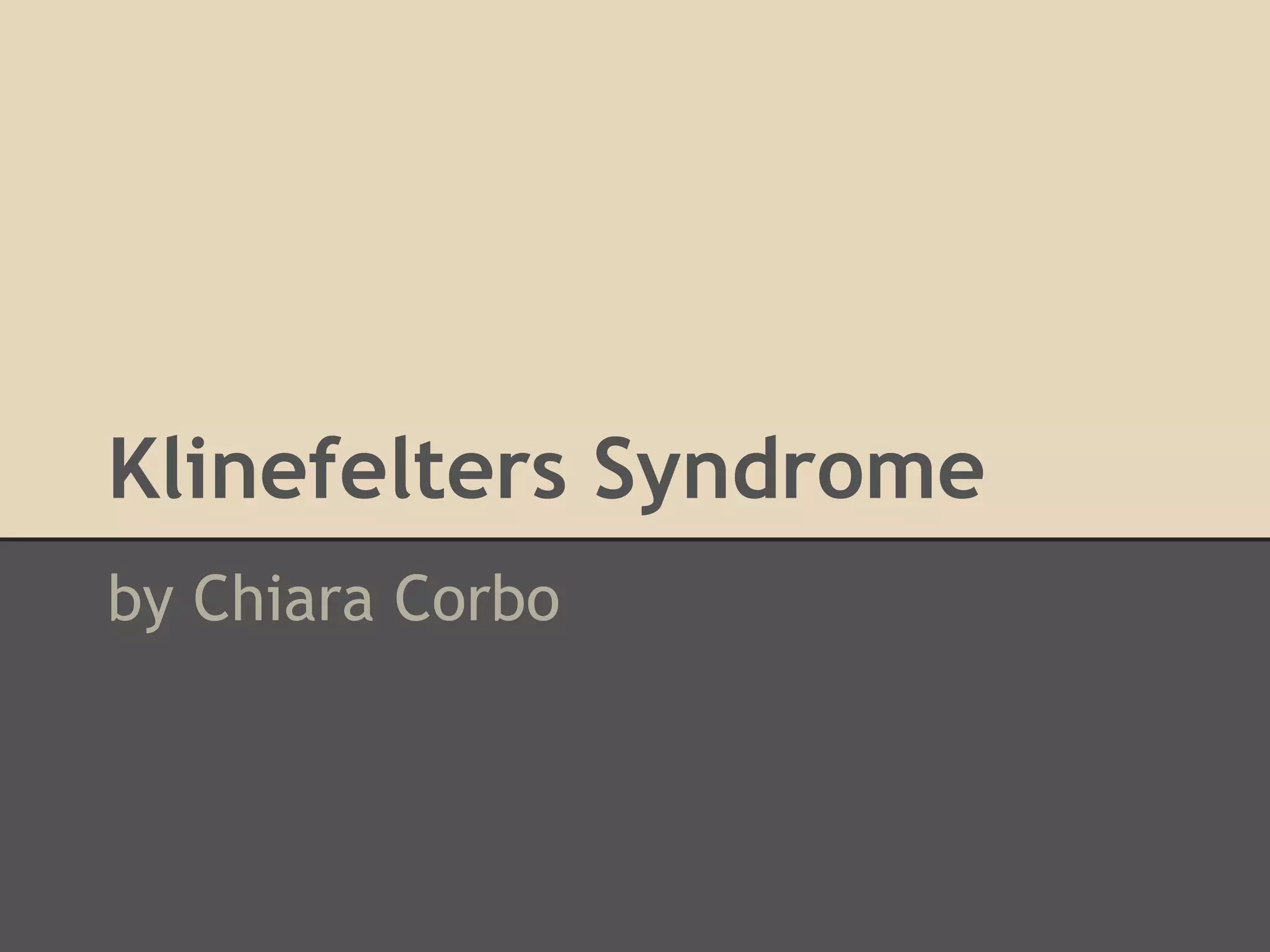 Klinefelters Syndrom | PDF