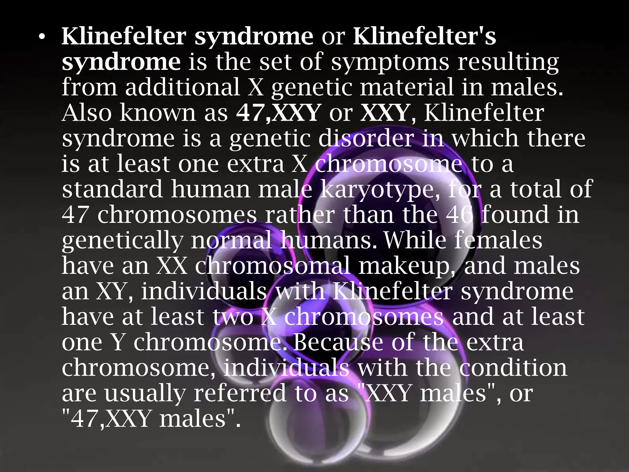 Klinefelter syndrome | PPTX