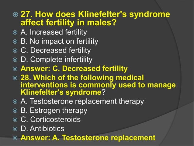 klinefelter syndrome and it's causes, symptoms | PPT